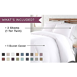 Pure Mulberry Silk 30 Momme 3-Piece Duvet Cover Set | 6A Graded Mulberry Silk - Olympic Queen Cream Solid - 100% Mulberry Silk Duvet Set with Zipper & Corner Ties
