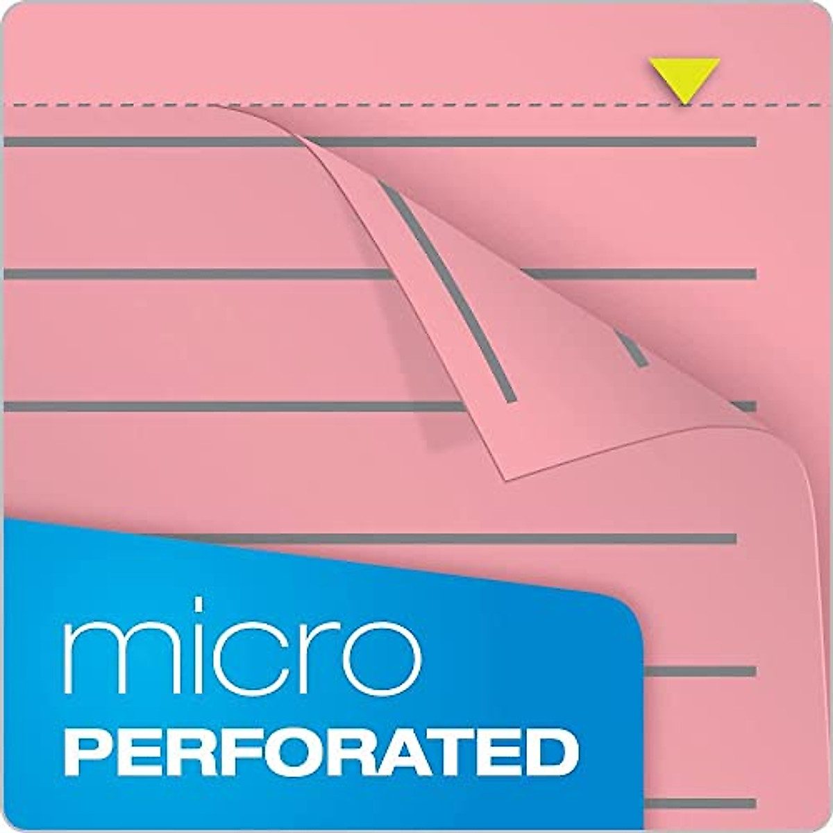 TOPS Prism Steno Books, 6" x 9", Gregg Rule, Pink Paper, Perforated, 80 Sheets, 4 Pack (80254)