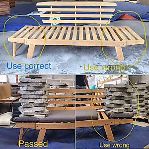 Tangkula Acacia Wood Patio Convertible Couch Sofa Bed with Adjustable Armrest, Outdoor Daybed with Cushion & Pillow, Folding Chaise Lounge Bench Ideal for Porch Courtyard Poolside (Red)