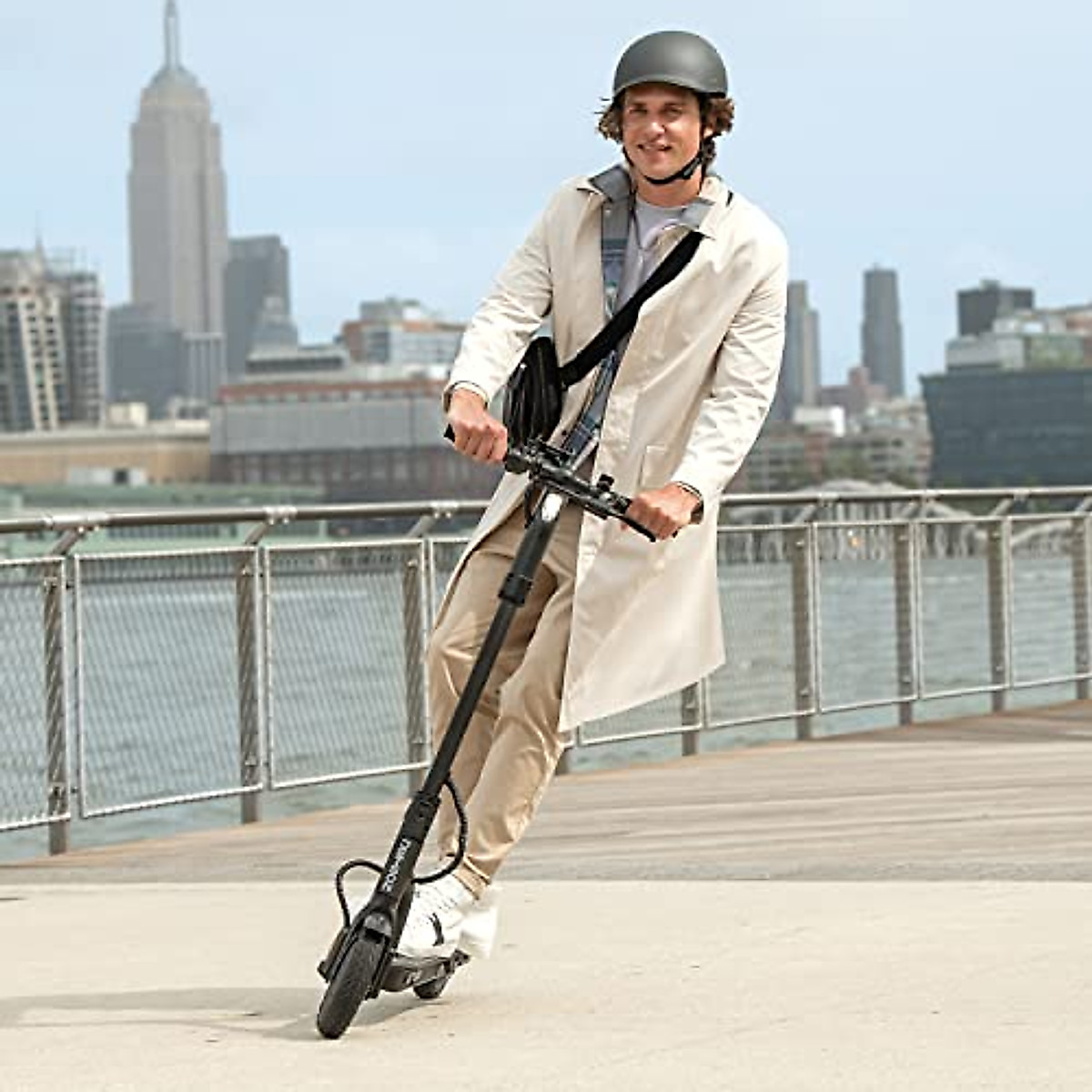 Jetson Eris Adult Electric Scooter - Includes Easy Folding Mechanism, LCD Display, Integrated Phone Holder, Reach Speeds up to 14 MPH, Range of up to 12 Miles, Ages 12+, Black, JERIS-BLK
