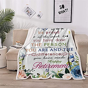 Onecmore Retirement Gifts for Women 2022 Throw Blanket,Retirement Appreciation Gifts for Boss Coworkers,Retire Party Gifts for Friends,Grandma,Teachers,Nurses Soft Throw Blankets (retire1,50"x 60")