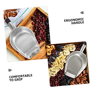 QUMIIRITY Dustpan Garbage Shovel Mini Kitchen Gadgets Flash Portable Scoops for Jars Sponge Holder Commercial Dustpan Duster Refills Garbage Container Kitchen Dust Pan Broom Stainless Steel