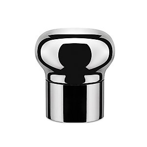 Alessi "Noe" Wine And Champagne Bottle Stopper With Expanding Seal in 18/10 Stainless Steel, Silver