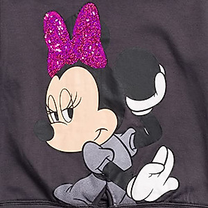 Disney Minnie Mouse Little Girls Pullover Fleece Hoodie and Leggings Outfit Set Gray 7-8