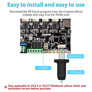 Creality CR Touch Auto Leveling Kit, 3D Printer Bed Auto Leveling Sensor Kit for Ender 3/ Ender 3 Pro/Ender 3 V2/ Ender 3 Max/Ender 5/ and CR 10 with 32 Bit V4.2.2/V4.2.7 Mainboard