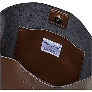 Legato Largo Lusso LG-D1091 Women's Mini Tote Bag, One Handle, Shoulder Bag, Lightweight, Brown