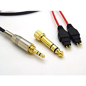 Sqrmekoko 5N OFC Upgrade Cable for Sennheiser HD525 HD545 HD565 HD580 HD600 HD650 Silver Plated Audio Cord (4ft)