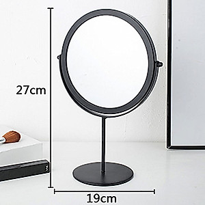 LEEOX Cosmetic Mirror Portable Makeup Mirror with Stand, 350° Rotation Cosmetic Mirror, Round,Vanity Mirror with Stand and Removable Base