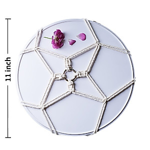 UL Source Macrame Planter Hanger with Large Tray 100% Handmade Wall Hanging Plants Bracket for Indoor Plants Home Decor Gift