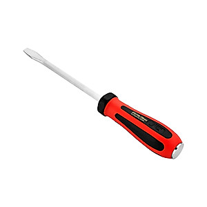Jetech Flat-Head Demolition Screwdriver with Striking Cap 8x150mm, S2 Steel Slotted Go Through Screwdriver, Magnetic Tip, Ergonomic Soft Grip TPR Handle
