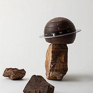 2024 Wood Desk Calendar, Rustic Perpetual Office Accessory & Creative Earth Desktop Decoration, Ideal Calendar Christmas Gift,Unique Mens Desk Accessories (A)