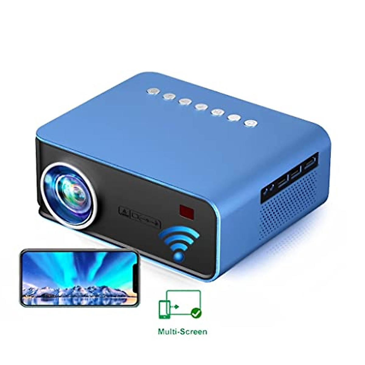 GXBPY T4 Mini Projector 3600 Lumens Support Full 1080P LED Proyector Big Screen Portable Home Theater Smart Video Beamer (Color : Black)