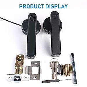 Fingerprint Door Lock Touchscreen Biometric Door Lock Keyless Entry Front Door Knob with 50 Fingerprints, 100 Codes,Keypad Suitable for Home,Hotel,Office,Indoor Door Black…