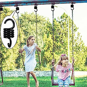Porch Swing Springs, Black Patio Swing Parts Porch Swing Springs Heavy Duty 2 Pack for Patio Swing Hanger, Hammock, Boxing Bag, Egg Chair
