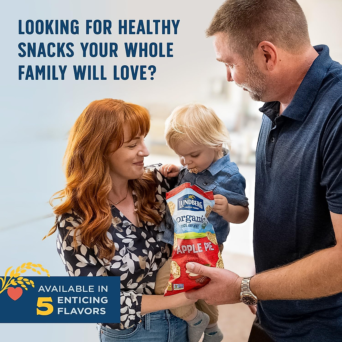 Lundberg Organic Rice Cake Minis, Original Sea Salt – Mini Rice Cakes, Healthy Snacks for Adults and Kids, Vegan Snacks, Gluten-Free, Healthy Food for Snacking & Dipping, 5 Oz (Pack of 6)