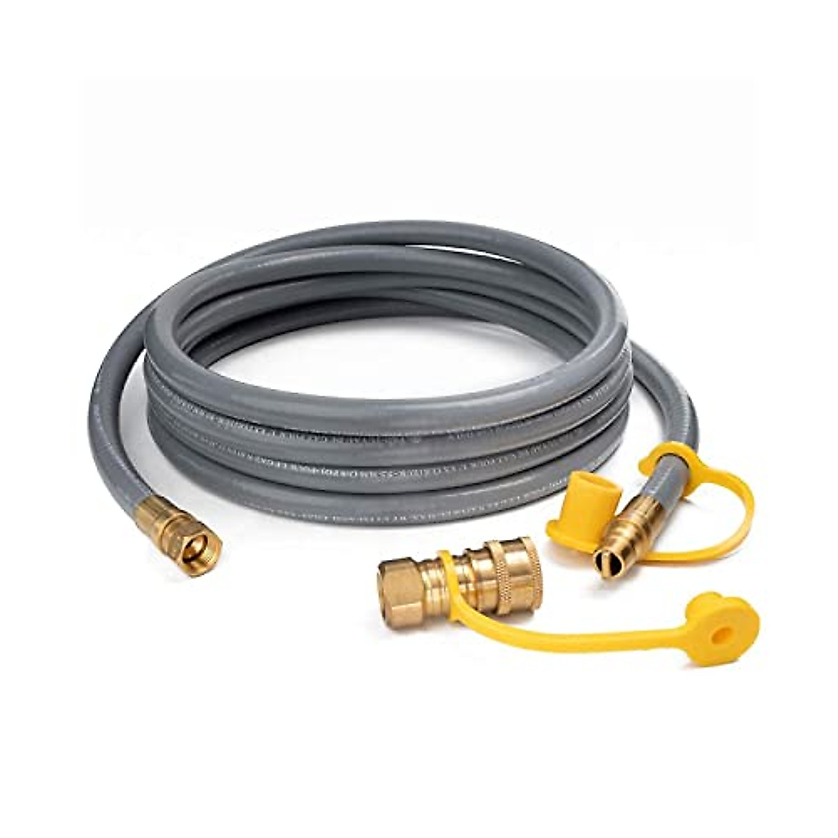 GASPRO 3/8-Inch Natural Gas Quick Connect Hose, Propane to Natural Gas Conversion Kit for Grill, Smoker, Fire Pit, Patio Heater and More, 12 Feet and 24 Feet, 2 Pack