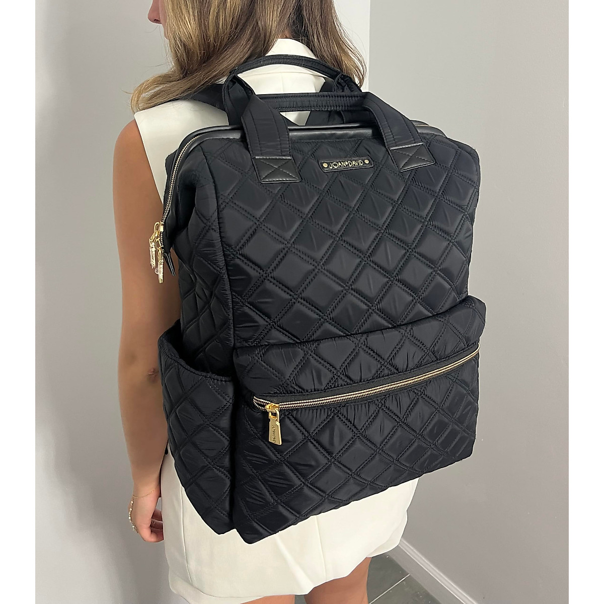 JOAN & DAVID DIAMOND QUILTED FRAME BACKPACK