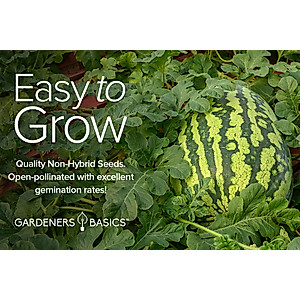 Watermelon Fruit Seeds for Planting Home Garden 5 Variety Packets - Crimson Sweet, Jubilee Improved, Tendersweet Orange, Charleston Grey, and All Sweet Watermelon Seed Packs by Gardeners Basics