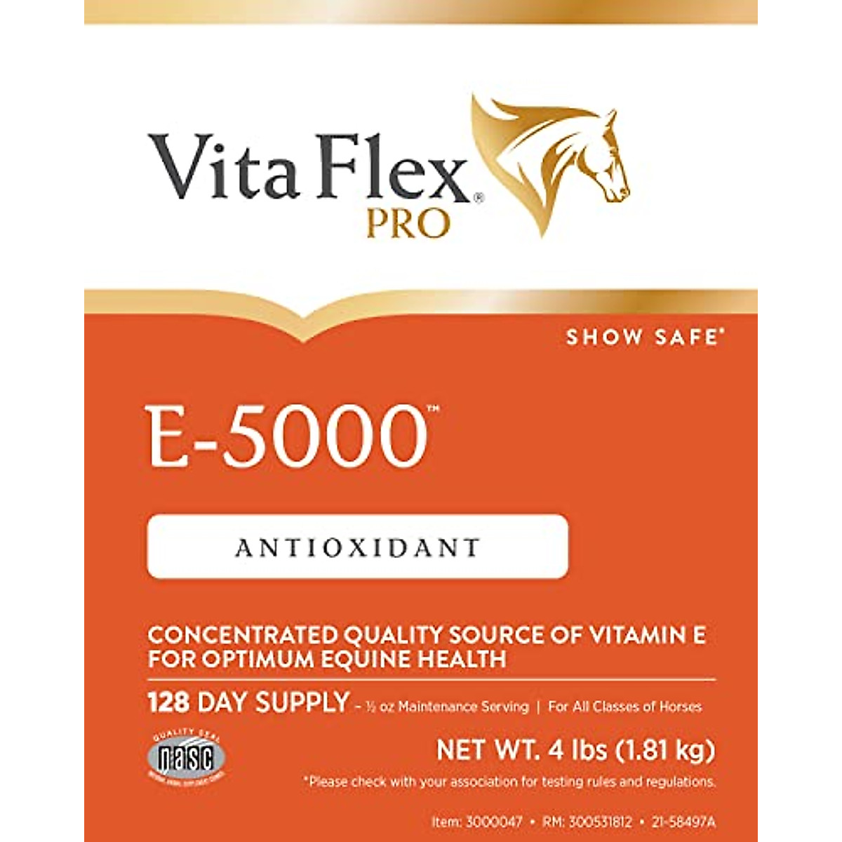 Vita Flex Pro E-5000 Premium Quality Horse Vitamin E, 4 lbs., 128-Day Supply