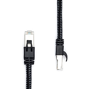 Amazon Basics RJ45 Cat 7 Ethernet Patch Cable, 10Gpbs High-Speed Cable For Printer, 600MHz, Snagless, 25 Foot, Black