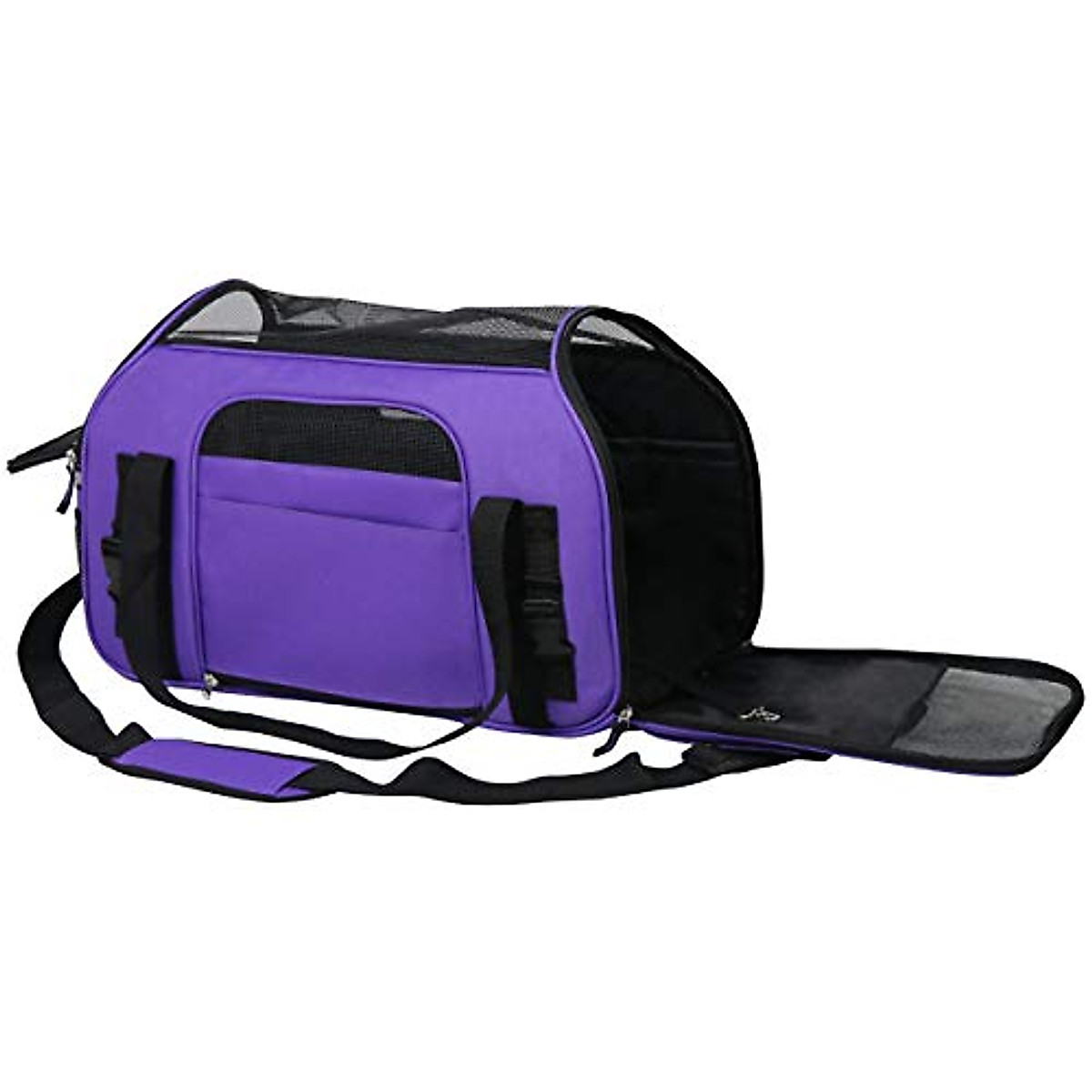 EliteField Soft Sided Pet Carrier (3 Year Warranty, Airline Approved), Multiple Sizes and Colors Available (Large: 19" L x 10" W x 13" H, Purple)