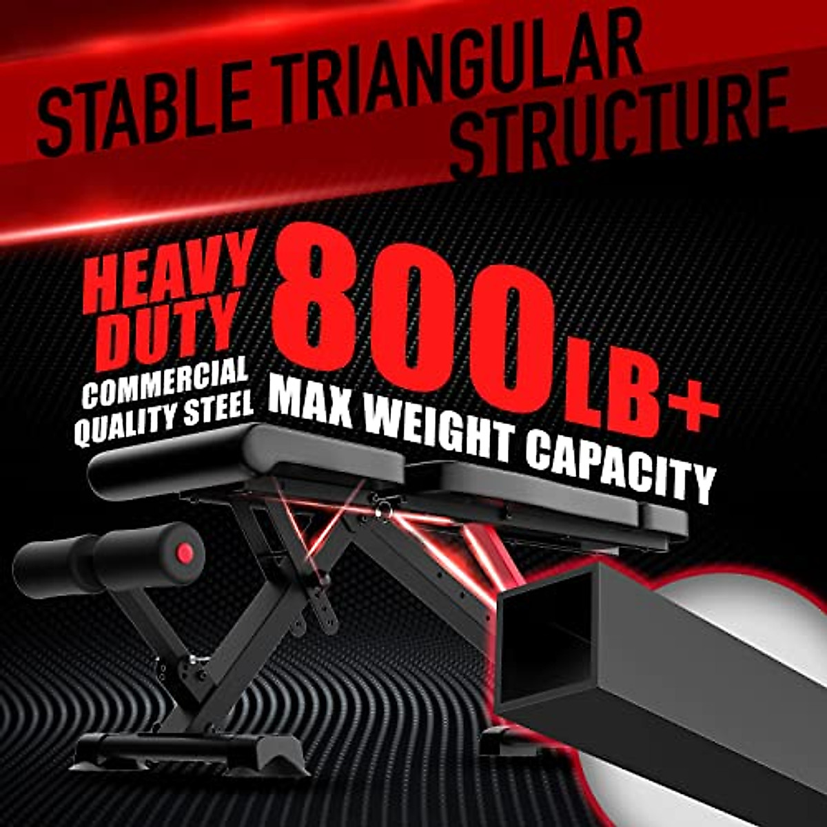 Keppi Adjustable Weight Bench,Foldable Workout Bench Press for Full Body Strength Training, Incline Decline Bench with Fast Folding - 2023 Version