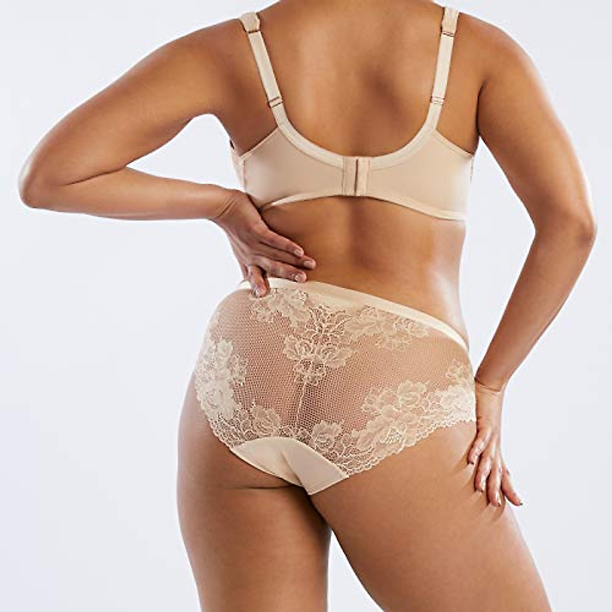 Savage X Fenty, Women's, Curvy Lace Back Hipster, Honey Nude, 2X