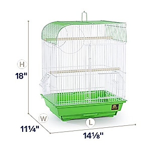 Prevue Pet Products South Beach Flat Top Bird Cage, Lime Green (SP50091),14 1/8" L x 11 1/4" W x 18 1/8" H
