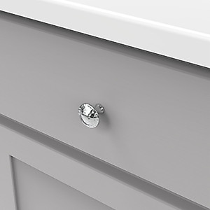 Hickory Hardware P2170-CH Craftsman Collection Round Hammered Knob, Chrome, 1-1/4 Inch Diameter