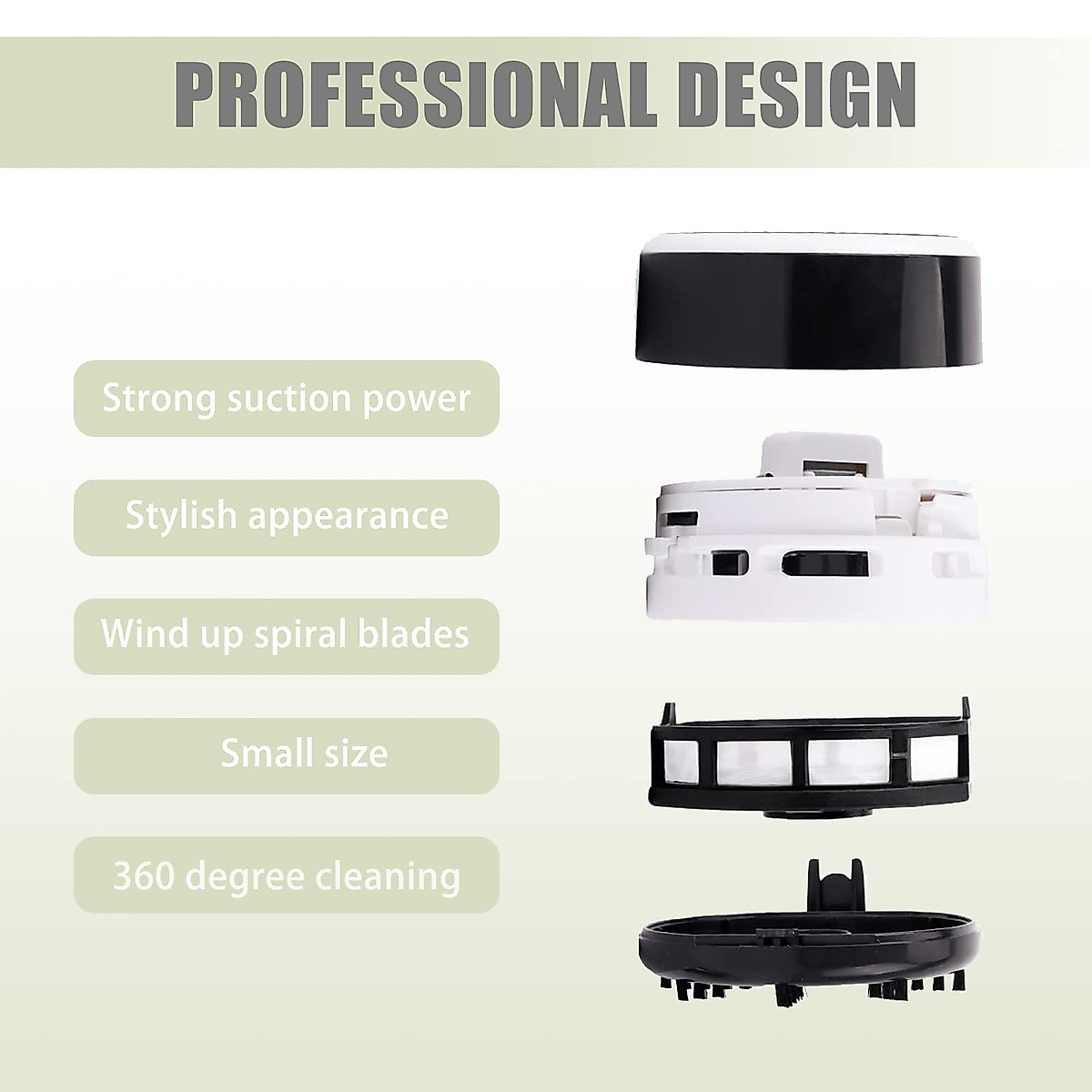 YAFIYGI Practical Present Desktop Vacuum Cleaner Mini Crumb Vacuum Cleaner Portable Handheld Cordless Sweeper Cleaning for Home,Office,Cars,Pet Hairs