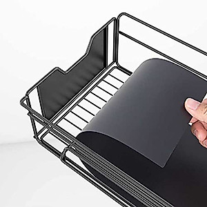 LOYALHEARTDY 4-Tier Carbon Steel Slim Rolling Cart 9.4Inch Width Kitchen Storage Organizer Mobile Shelving Unit Storage Carts with Lockable Wheels Slide Out Storage Tower Rack