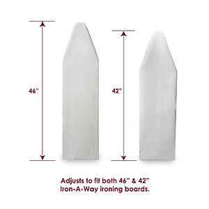 Handi-Press Iron-A-Way Ironing Board Replacement Cover and Pad, Cool Grey