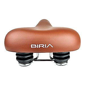BIRIA Seat, City Bike Saddle Plush for Women and Men Cruiser, with elastomer, Brown Made