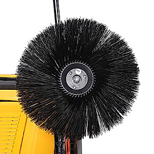WDZCZDoo 41" Industrial Walk-Behind Floor Sweeper Hand-Push Floor Cleaning Machine Heavy Duty for Outdoor Large Area Floor Street Sweeping Cleaning Tool