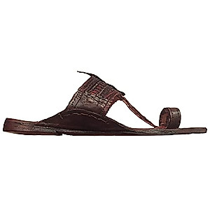 Beadscape ~ A Bit of Deja Vu Hippie Water Buffalo Jesus Sandals 100% Leather (Dark Brown men's size 9 / women's size 11)