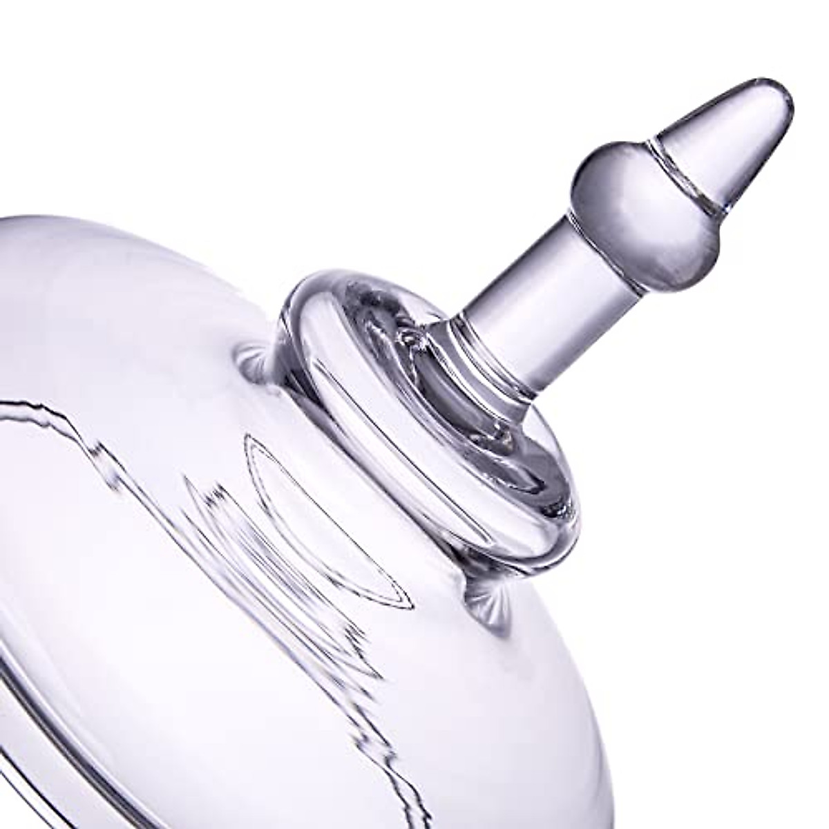 Clear Glass Apothecary Jar with Lid Decorative Candy Buffet Jars Elegant Glass Storage Containers for Weddings Home Bathroom Decor and Kitchen Centerpieces (D:6.9" H:17")