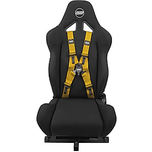 OpenWheeler Racing and Flight Simulation Cockpit Four Point Harness. Virtual Reality add-on. Yellow