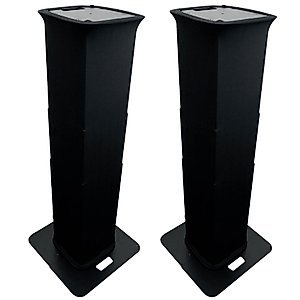 2) Rockville RTP-GO Black Portable Collapsible DJ Totem Light Stands+Bags+Scrims
