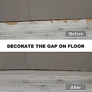 Floor Transition Strip Floor Cover Strips Self Adhesive Flooring Transitions Laminate Floor Strip 2" Wide Vinyl Floor Flat Divider Strip Elegant Wood Grain Design (Grey, 5cm, 10Ft)