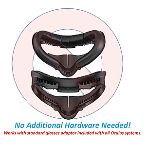 Eliminate Lens Fogging Wearing Glasses with Oculus Headset. Works with All Oculus Models and Other VR Headsets. No Additional Hardware Needed.