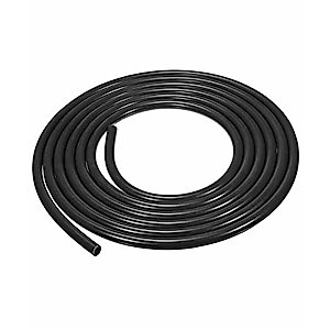 AOCISKA 10 Ft Silicone Vacuum Tubing,Universal High Performance Automotive Silicone Vacuum Tubing Hose line,1/4" Inner Diameter Hose,automotive Replacement Vacuum Hose Line(Black)
