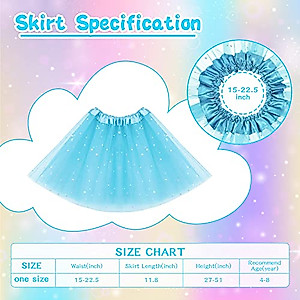 30 Pcs Princess Dress up Accessories Including Sequins Tutu Skirt Layered Stars Ballet Dance Dress Princess Tiara Crown Wand Birthday Party Favors for Girls