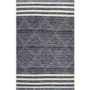 nuLOOM Roberge Diamonds Indoor/Outdoor Area Rug, 8' Square, Blue