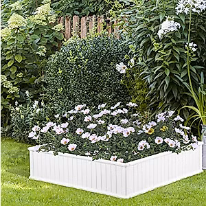 Leisurelife 4X4FT Raised Garden Bed Kit for Gardening,Elevated Plastic Planter Box for Vegetables Flowers, Herbs, Fruits