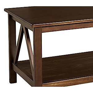 Linon Home Dcor Linon Home Decor Titian Coffee Table, 44.02"w x 21.97"d x 20"h, Antique Tobacco