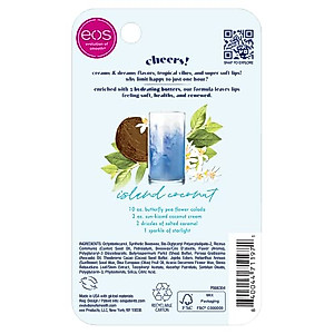 eos Sunset Sips Lip Butter Tube- Island Coconut, 24-Hour Moisture, Overnight Lip Mask, Lip Care Products, 0.35 fl oz