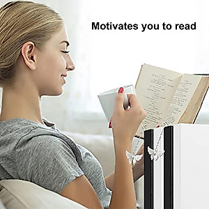 2 PCS Book Markers for 4.5 Inch Silver Metal Feather Bookmark Featuring A Cute 3D Owl Glowing in The Dark Graduation Gifts for Her 2022, Unique Teacher Appreciation Congratulations Gifts for Women