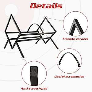 MOVNO Vinyl Record Storage Organizer, Record Player Holder Stand to Display 80-100 LPs, Albums, Books, Magazines (Metal Black)