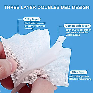Lily Bell Cotton Facial Pads Cotton Pads (222 Count) Makeup Remover Pads 100% Pure Cotton Rounds, Hypoallergenic, Lint Free Cotton Pads Triple Layers Pads for Makeup Removal, Nail Polish