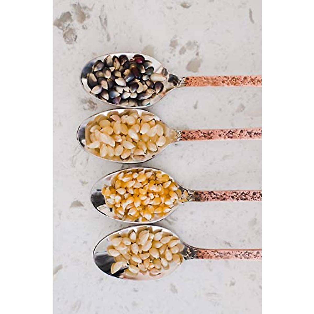 Amish Country Popcorn | 4-1 lb Bags | Variety Pack | 1 lb Baby White -1 lb Medium White - 1 lb Ladyfinger and 1 lb Midnight Blue Popcorn Kernels | Old Fashioned, Non-GMO and Gluten Free (4-1 lb Bags)